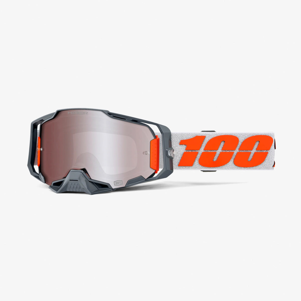 100% Armega Goggles - Silver/HiPER Mirror Silver Lens – Bike Kings