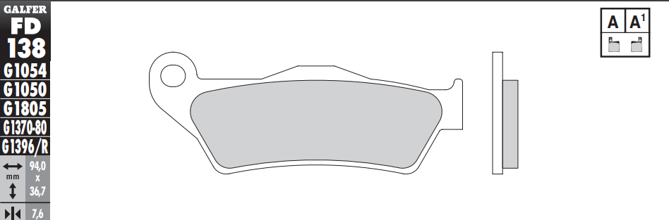 Galfer FA181/SBS671 Sinter Racing Off-Road Brake Pads – Bike Kings