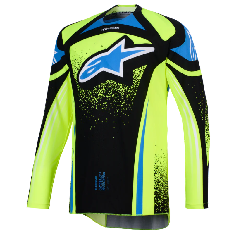 Alpinestars 2026 Techstar Nomur Jersey Dark Navy/Yellow Fluo/Ucla Blue – Bike Kings