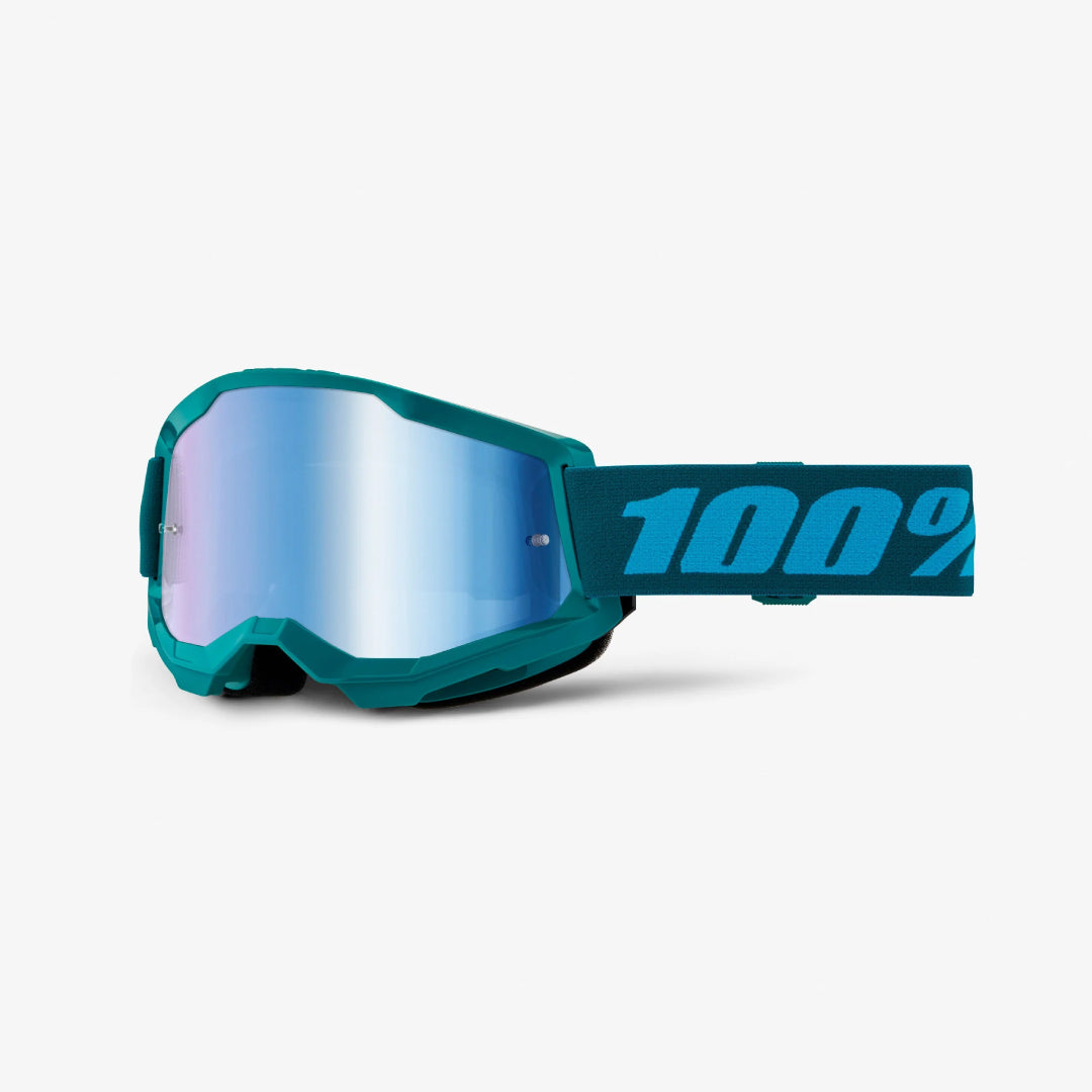 100% Strata 2 Stone - Blue Mirror Lens – Bike Kings