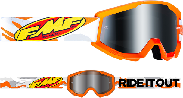 FMF Racing PowerCore Goggles - Assault Grey W/ Mirror Silver Lens ...