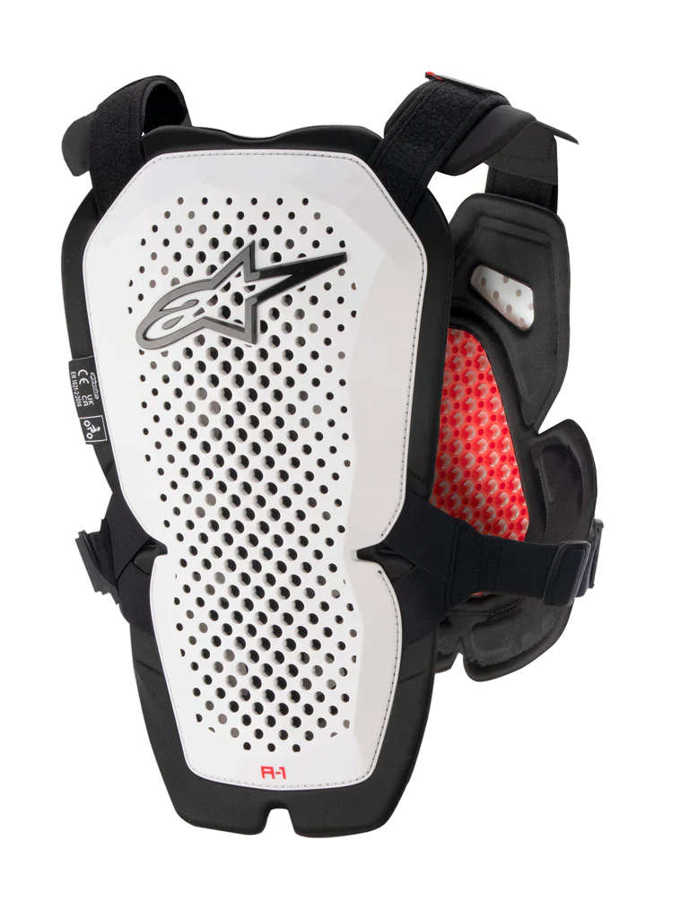 Alpinestars A-1 Pro Chest Protector White/Black/Red – Bike Kings