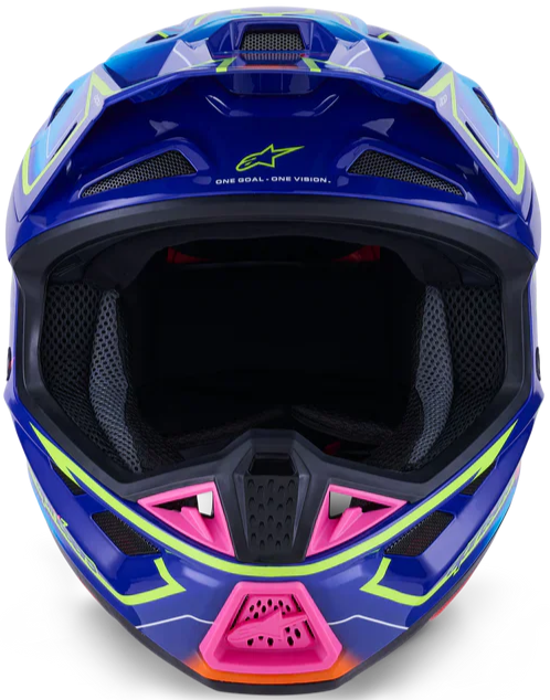 Alpinestars Supertech M7 Cast Helmet - Blue/Pink/Yellow Fluo ECE06 ...