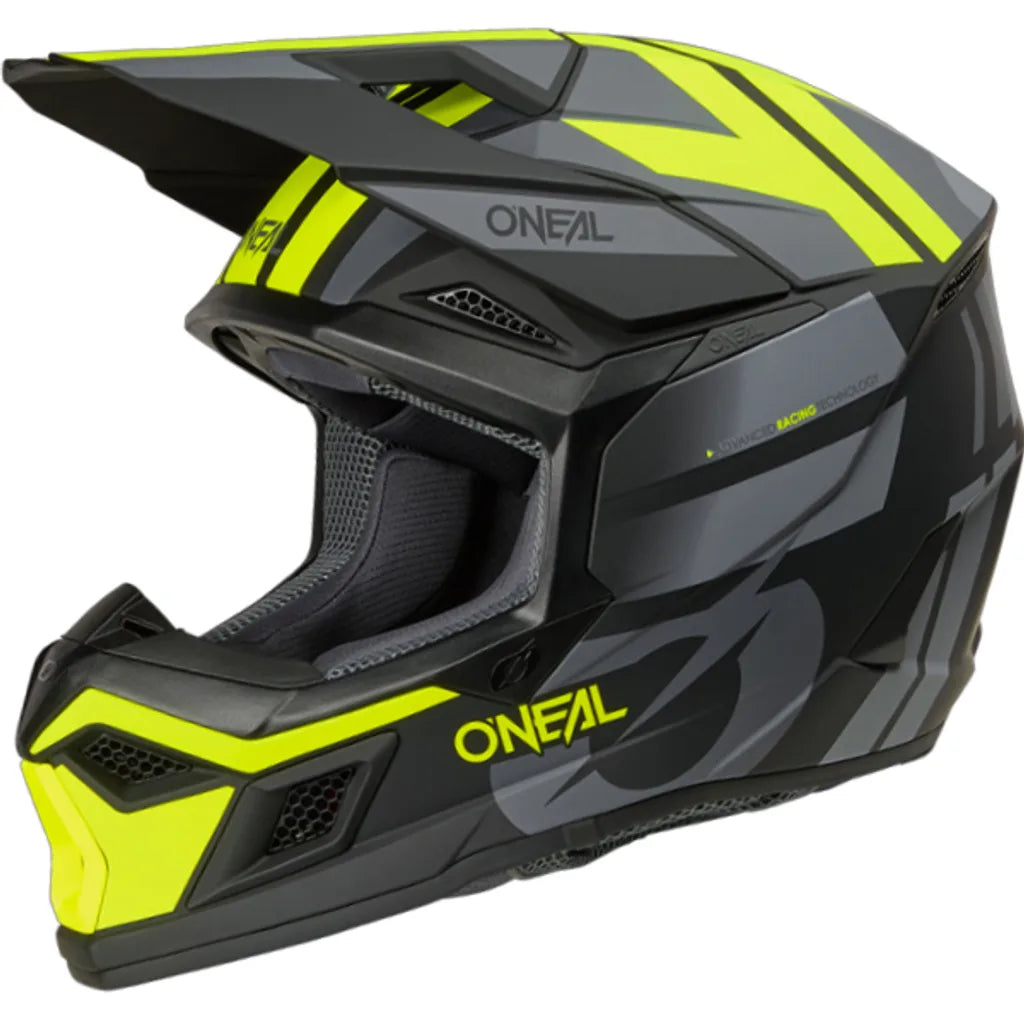O'Neal 3 Series Ride Helmet v26 - Black/Grey/Neon Yellow – Bike Kings