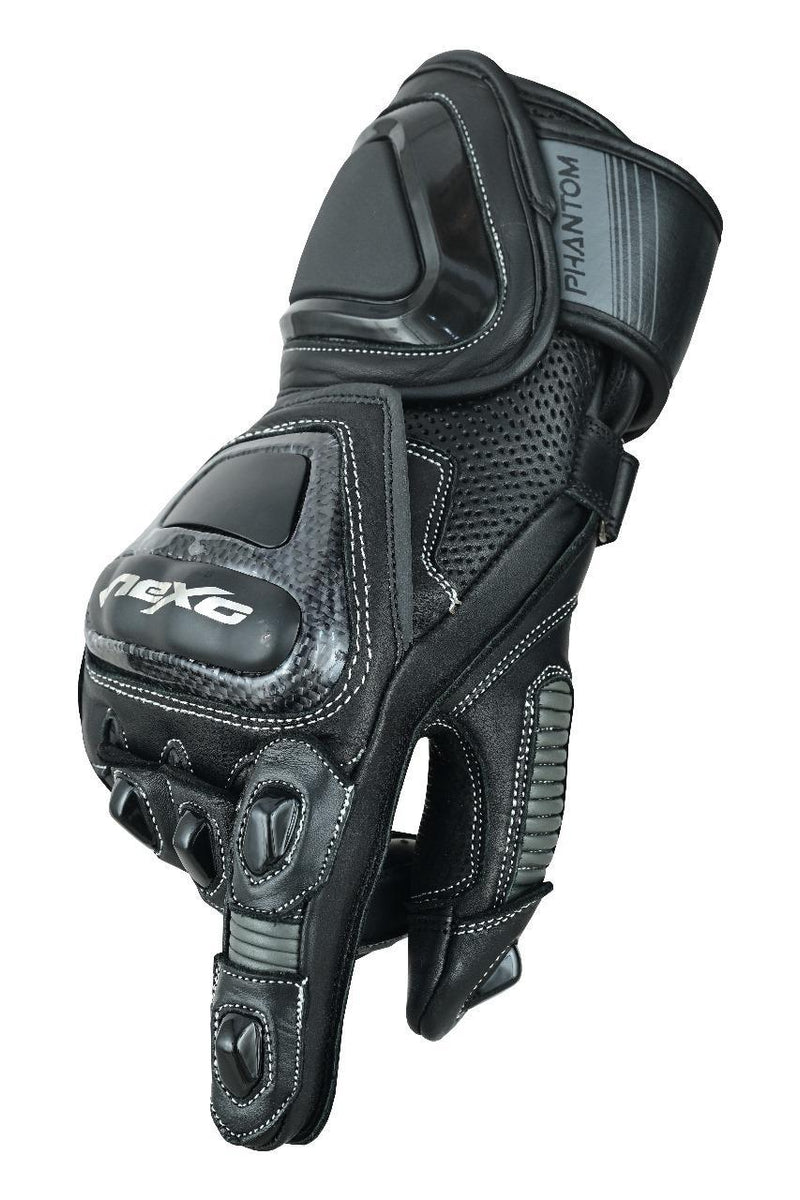 NEXO PHANTOM RACING LEATHER GLOVE - BLACK GREY – Bike Kings