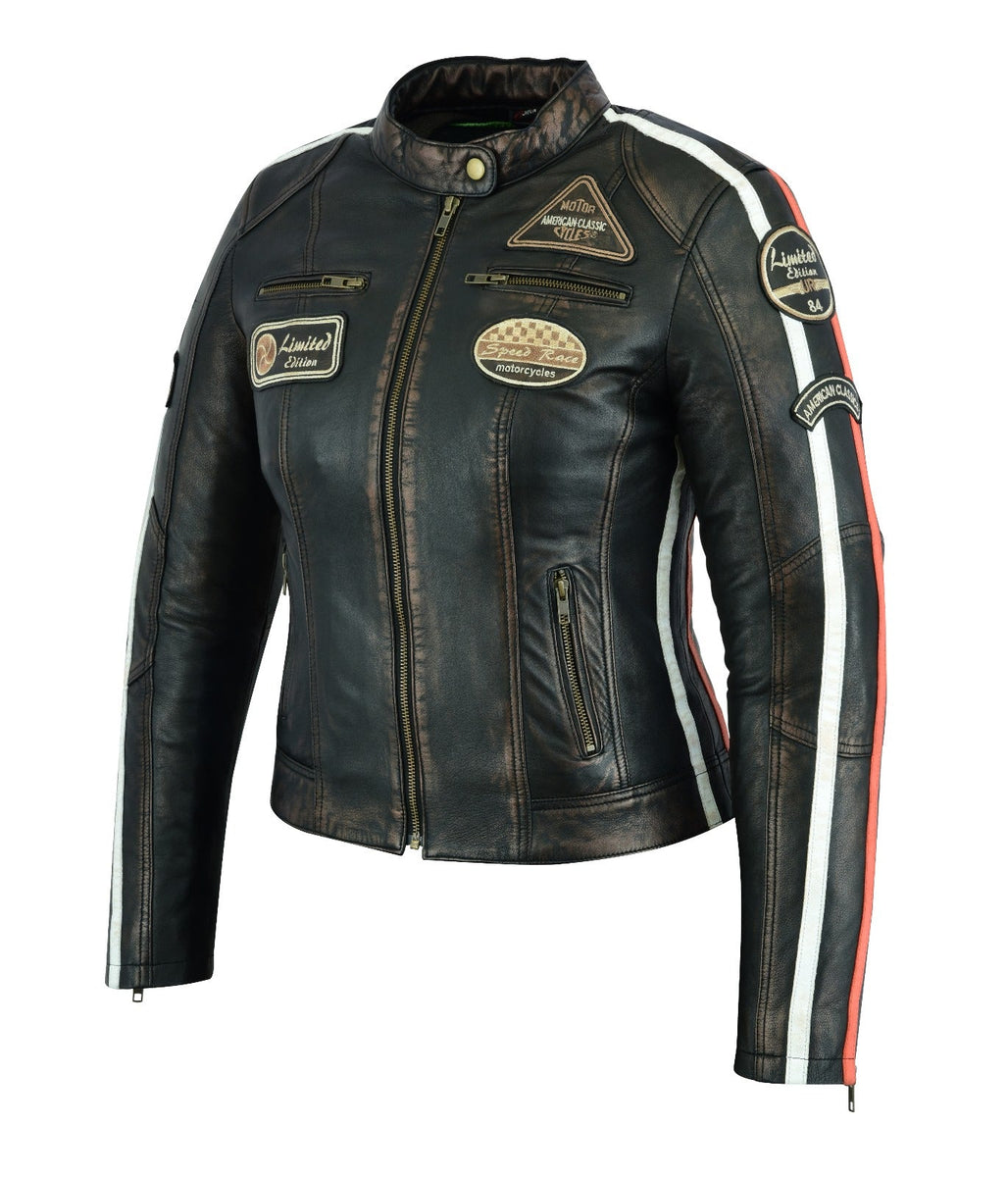 Nexo Ladies Cafe Racer Leather Jacket - Copper Wax – Bike Kings