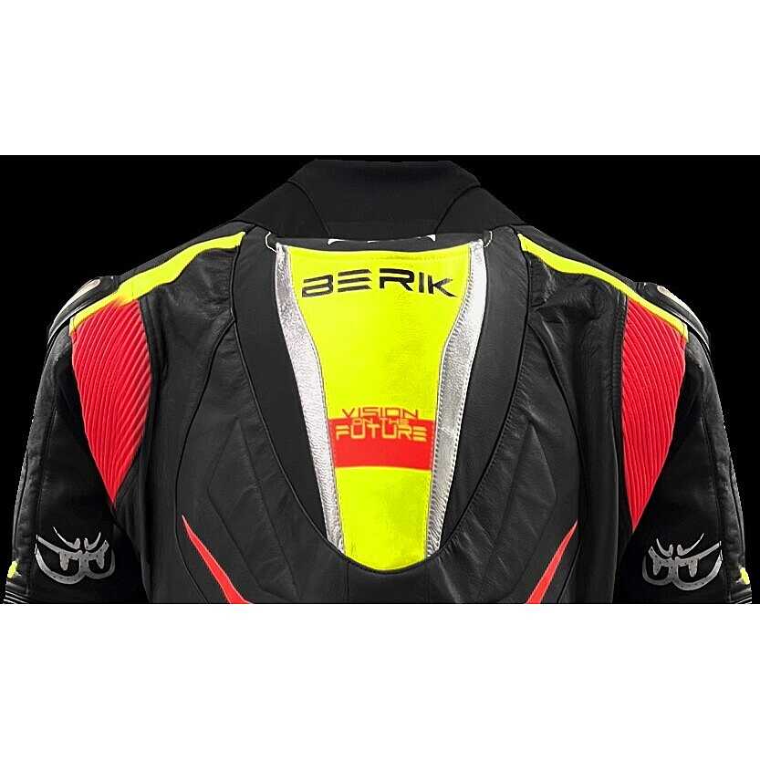 Berik 2.0 Kangaroo Leather Body Suit - Red/Red/High-Viz Yellow – Bike Kings