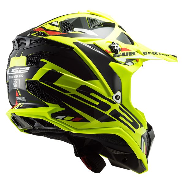 LS2 MX700 Subverter Evo II Stomp Helmet - Yellow/Black – Bike Kings