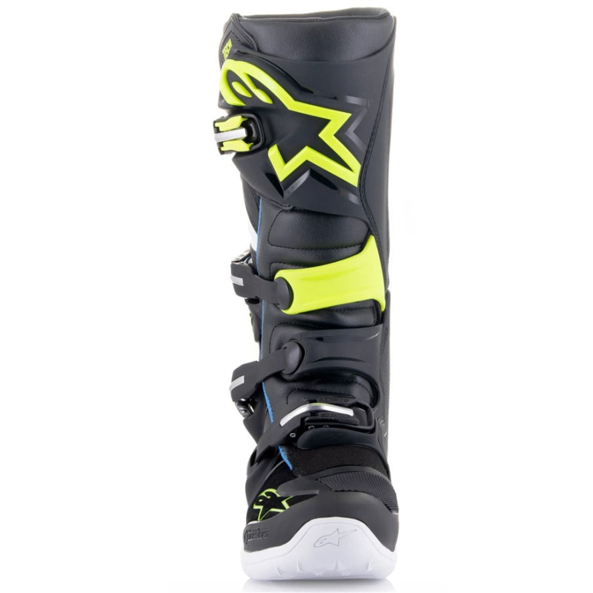 Alpinestars Tech 7 Boots Black/White/Blue/Yellow Flou – Bike Kings