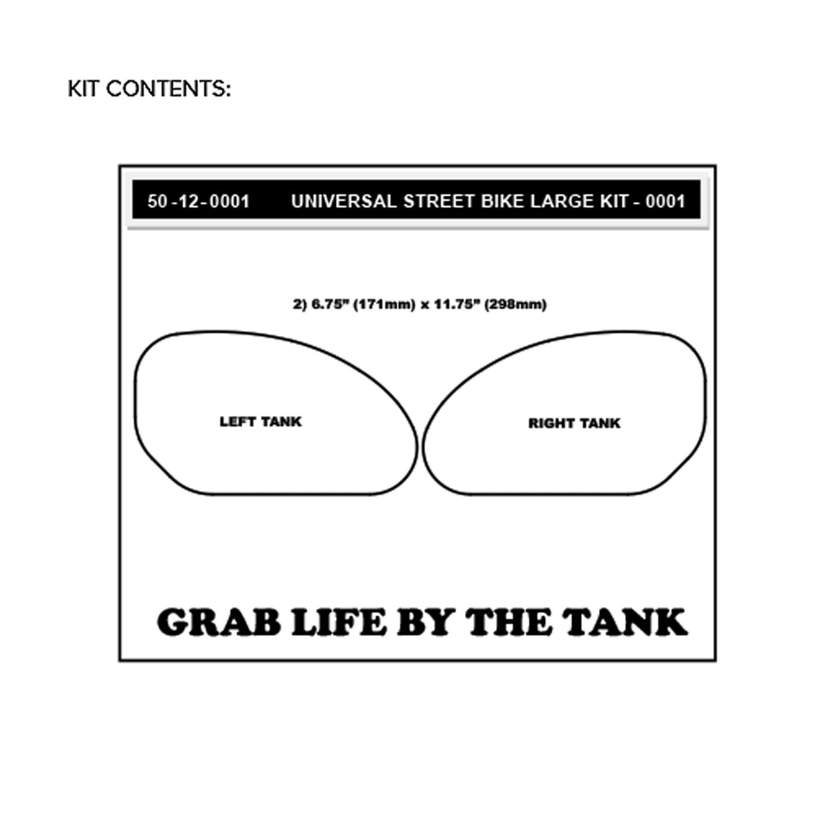 Stomp Grip Universal Oval Tank Kit - Large – Bike Kings