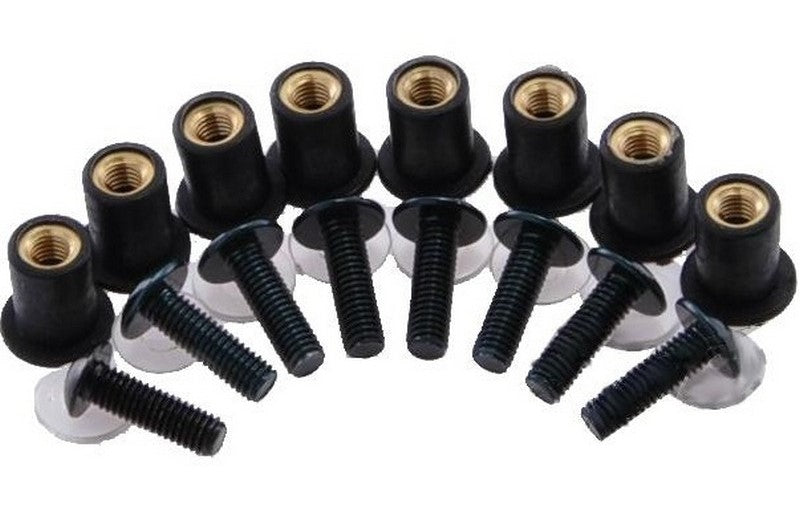 BMA Aluminium Screw Set/Screen Bolts - Black – Bike Kings