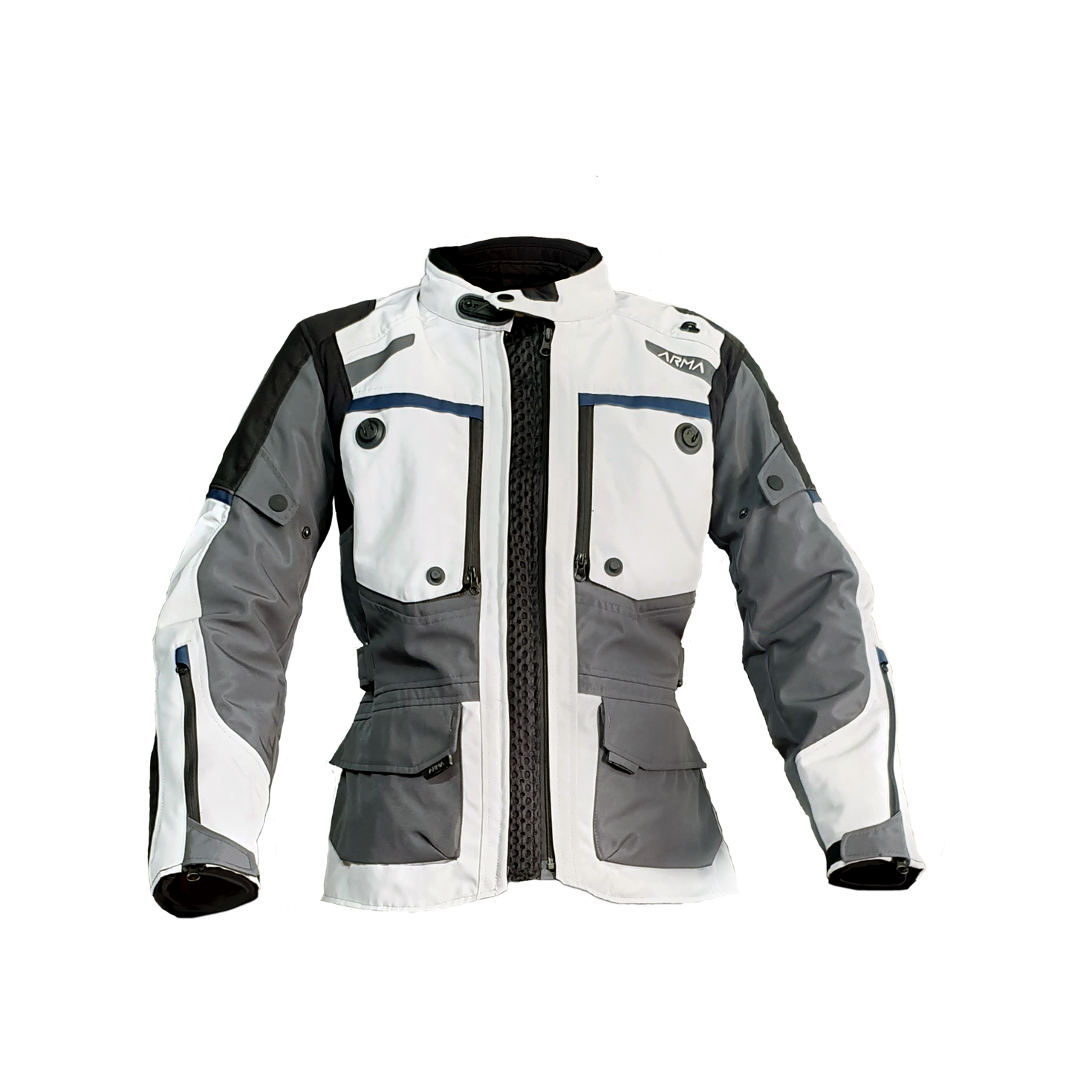 Arma Armadillo Adventure Jacket Light Grey/Dark Grey – Bike Kings