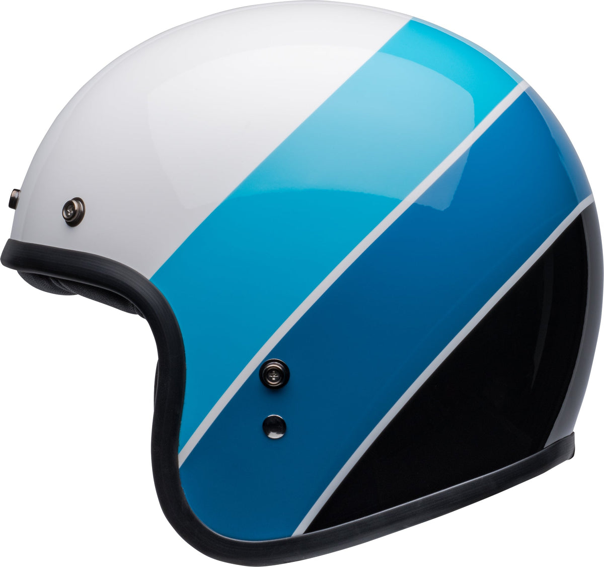 Bell Custom 500 Riff Helmet - White/Blue – Bike Kings